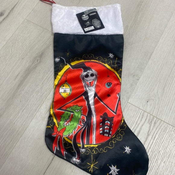 Disney | Holiday | Disney Black And Red Holiday Stocking Jack ...